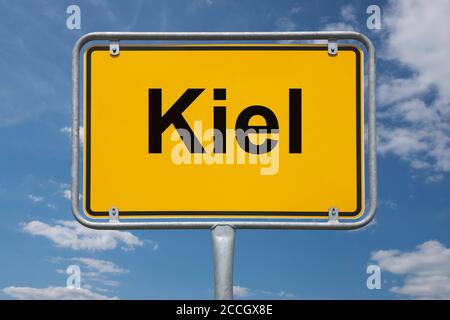 Ortstafel Kiel, Schleswig-Holstein, Deutschland | Place name sign Kiel ...