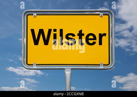 Ortstafel Wilster, Schleswig-Holstein, Deutschland | Place name sign ...