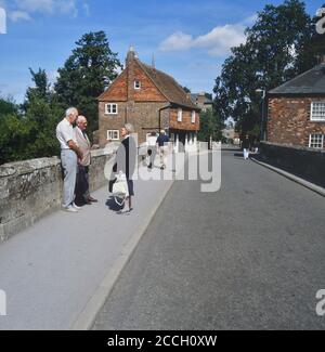 Salisbury town St Nicholas' road bridge to town centre Stock Photo - Alamy
