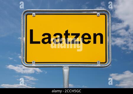 Ortstafel Laatzen, Niedersachsen, Deutschland | Place name sign Laatzen ...