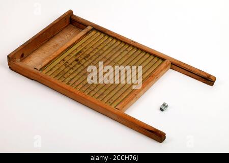 Brass washboard - Vintage. Also used as a musical instrument Stock ...