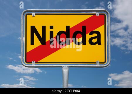 Ortstafel Nidda, Hessen, Deutschland | Place name sign Nidda, Hesse ...