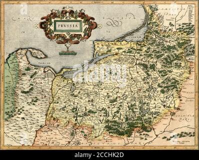 Map of Prussia, 17th century Stock Photo - Alamy