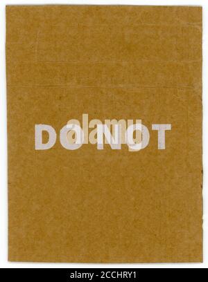 Fragile written on corrugated cardboard box picture - cool cyanotype Stock Photo - Alamy