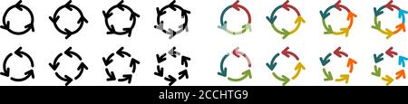Circle infographic with three parts. Circle arrows diagram. 3 options ...