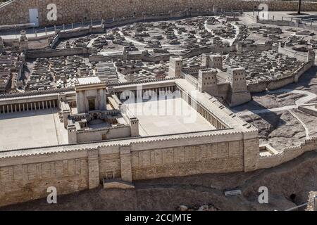 Holyland Model of Jerusalem, a scale model of the city of Jerusalem as ...