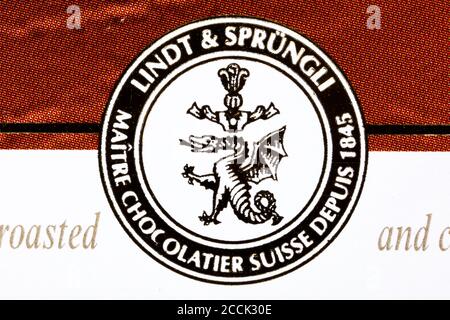 Lindt Chocolate Dragon Crest Logo Stock Photo - Alamy