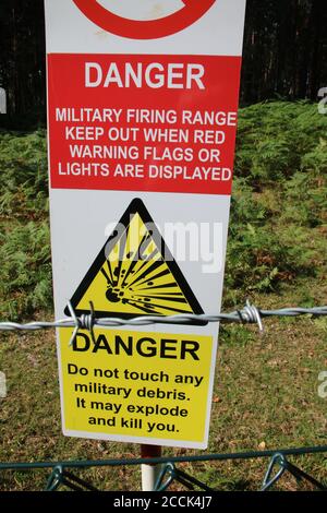 military warning signs about explosives Stock Photo - Alamy