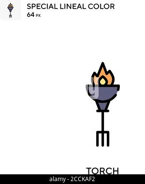 Torch Special lineal color icon. Illustration symbol design template ...