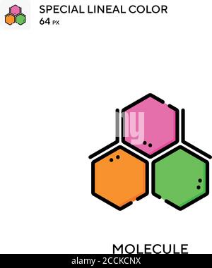 Molecule-1 Special lineal color icon. Illustration symbol design ...