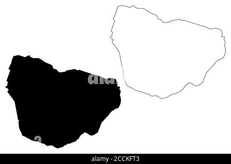 Bafoussam City (Republic of Cameroon, Mifi Department) map vector ...