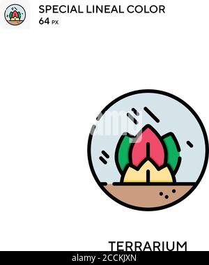 Terrarium Special lineal color icon. Illustration symbol design ...