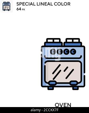 Electric Convection Oven Icon. Editable Bold Outline With Color Fill ...
