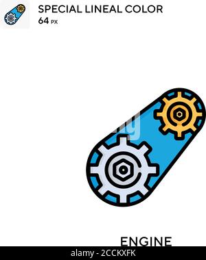 Engine Special lineal color icon. Illustration symbol design template ...