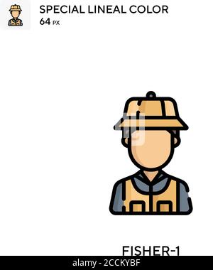 Fisher Special lineal color icon. Illustration symbol design template ...