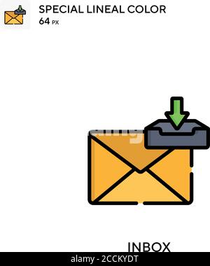 Inbox Special lineal color icon. Illustration symbol design template ...