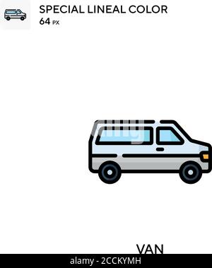 Van Special lineal color icon. Illustration symbol design template for web mobile UI element ...