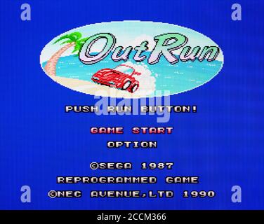Out Run - PC Engine Videogame - Editorial use only Stock Photo - Alamy
