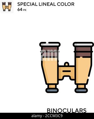 Binoculars Special lineal color icon. Illustration symbol design ...