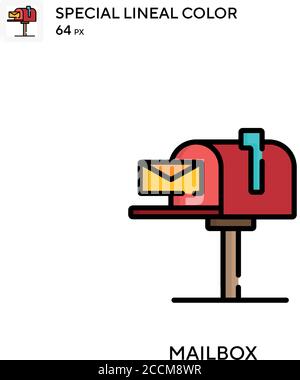Mailbox Special lineal color icon. Illustration symbol design template ...