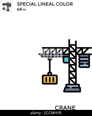 Crane Special lineal color icon. Illustration symbol design template ...