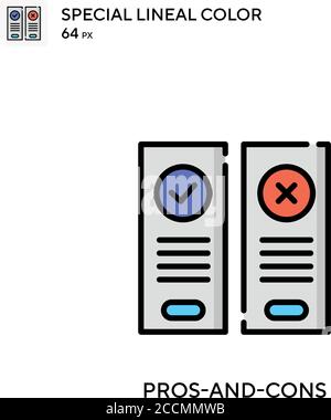 pros and cons icon color illustration Stock Vector Image & Art - Alamy