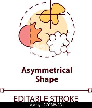 asymmetrical mole melanoma line icon vector illustration Stock Vector ...