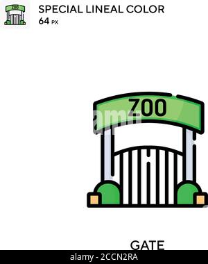Gate Special lineal color icon. Illustration symbol design template for ...
