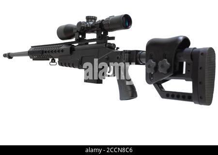 Sniper, .50 Caliber Sniper rifle, soldier aiming a heavy calibre sniper ...