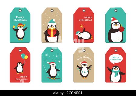 Penguin Christmas Gift Tags Printable