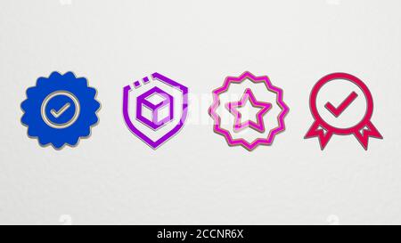 deposit 4 icons set, 3D illustration Stock Photo - Alamy