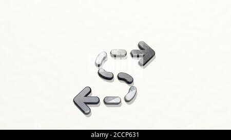 DIAGRAM WAVE BOTH DIRECTION 3D icon casting shadow, 3D illustration ...