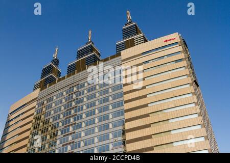 The distinctive NTT DoCoMo Kawasaki Building in Kawasaki, Kanagawa ...