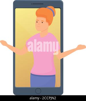 Mother phone call icon. Cartoon of mother phone call vector icon for ...