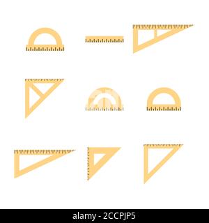 set of wooden rulers Stock Vector Image & Art - Alamy