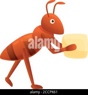 Cartoon red ant carrying sugar Stock Vector Image & Art - Alamy
