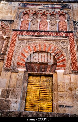 The keyhole or horseshoe arch emblematic of Moorish architecture ...