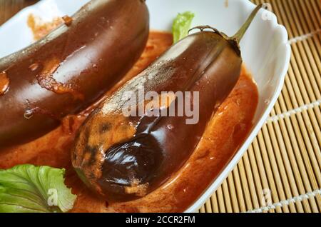Kashmiri Khatte Baingan, vegetable curry made using aubergine, tamarind ...