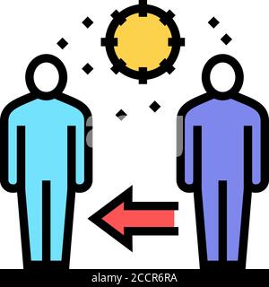 safe distance human color icon vector illustration Stock Vector Image ...