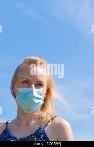 Pandemic lifestyle, healthcare and medicine concept. Portrait of ...