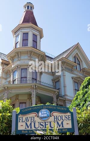 Flavel House Museum,Astoria,Oregon, USA.Queen Anne architecture.Aka ...