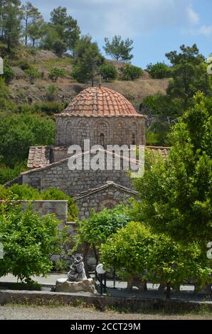 Moni Thari Monastery on the island of Rhodes, Greece Stock Photo - Alamy