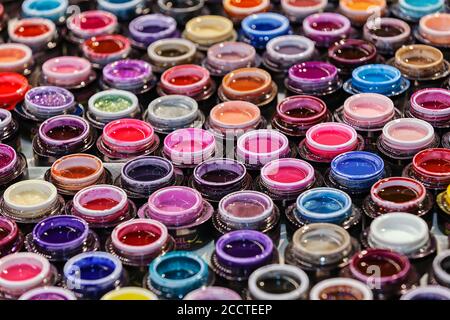 samples gels for nails different colors Stock Photo - Alamy