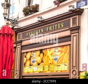 Belgian Frit shop (French Fries) in Antwerp, Belgium Stock Photo - Alamy
