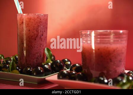 Jabuticaba juice. Natural drink and detox. refreshing and exotic drink ...