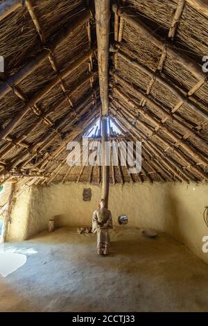 Reconstruction of Interior of Neolithic House Stock Photo - Alamy