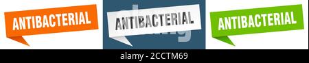 antibacterial banner. antibacterial speech bubble. antibacterial sign ...