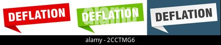 deflation banner. deflation speech bubble. deflation sign Stock Vector ...