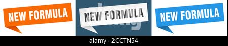 new formula banner. new formula speech bubble, label, sticker, ribbon ...