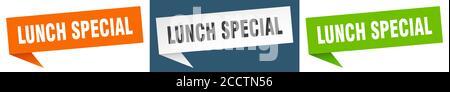 lunch special sign. lunch special paper origami speech bubble. lunch ...